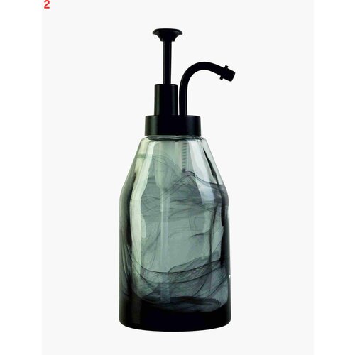 Дозатор для жидкого мыла Raindrops Shade стекло цвет черный (2 шт.)