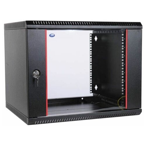 Шкаф ЦМО телекоммуникационный настенный разборный 9U (600х350) дверь стекло, цвет черный