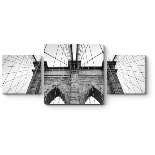 Модульная картина Строгость цвета, Бруклинский мост 110x47
