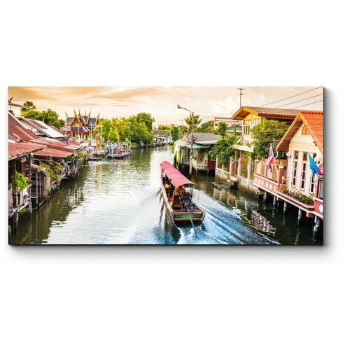 Модульная картина Путешествие по каналам Бангкока160x80