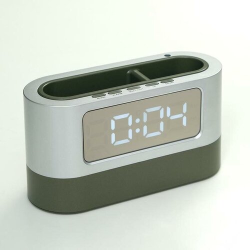 MARU Часы настольные электронные, с органайзером, календарем, будильником, секундомером, 3ААА