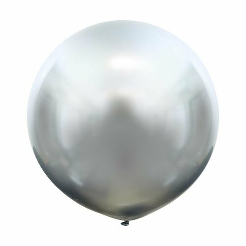 Набор воздушных шаров Серебро, Хром, Зеркальный / Mirror Silver 36 дюйма (1 м), 1 штука, Веселуха