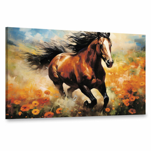 Интерьерная картина 100х60 "лошадь"