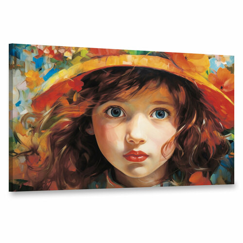 Интерьерная картина 100х60 "Портрет молодой девушки"