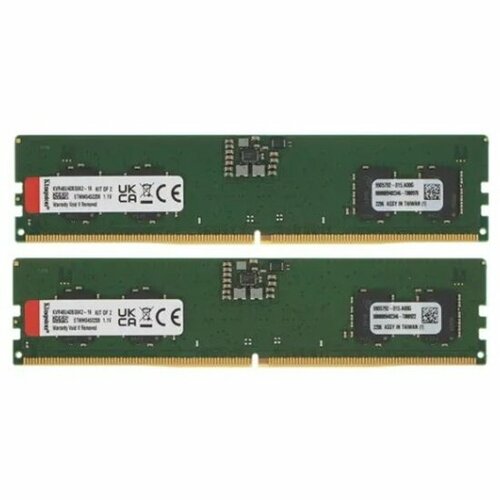 Оперативная память Kingston DDR5 16Gb (2x8Gb) 4800Mhz pc-38400 CL40 (KVR48U40BS6K2-16)