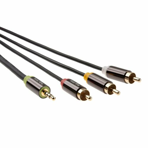 Telecom кабели TAV4545M-3M Кабель соединит 3.5 Jack M 3 RCA M , 3м, PRO