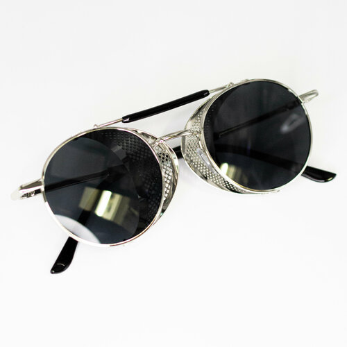 Солнцезащитные очки  304037, черный, серебряный