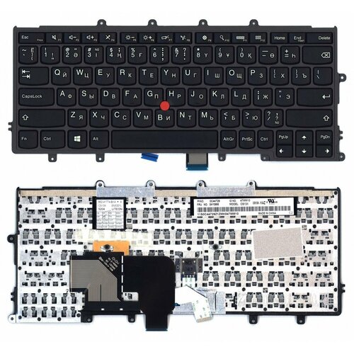 Клавиатура для ноутбука Lenovo ThinkPad X240I, Русская, черная без подсветки