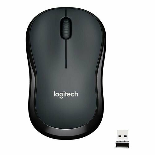 Мышь Logitech M220, оптическая, беспроводная, USB, темно-серый и черный [910-004878]