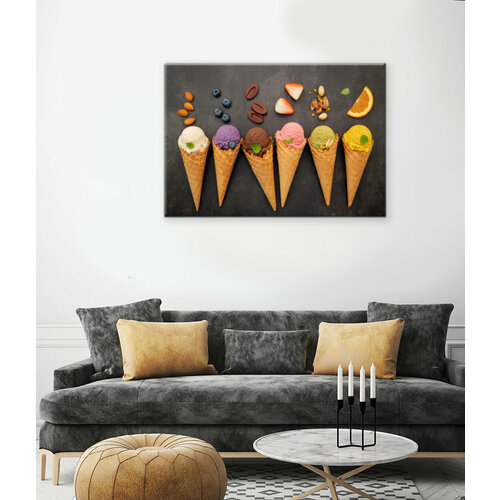 Картина/Картина на холсте/Картина на холсте для интерьера/Картина на стену/Картина в подарок для дома/- Ice Cream Food 20 20х30