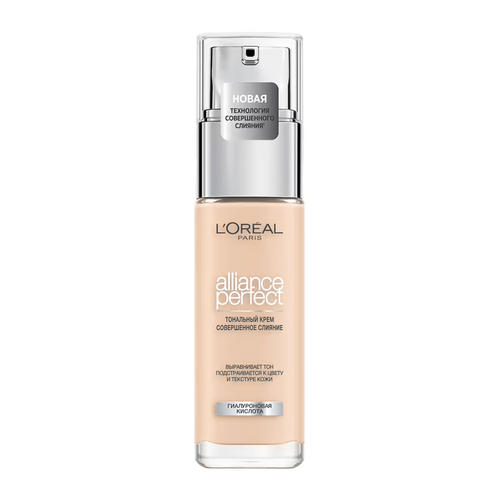 L'Oreal Paris, Тональный крем ALLIANCE PERFECT СОВЕРШЕННОЕ СЛИЯНИЕ обогащенный гиалуроновой кислотой, тон 1.N, SPF 16, 30 мл