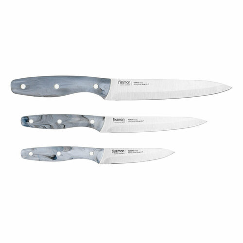 Набор ножей из 3х штук Fissman Romeo 16см, 13.5см, 10см, 3CR13 сталь (2702)