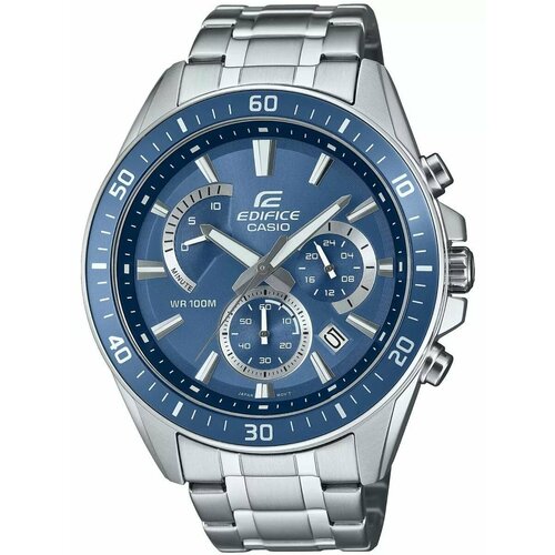 Наручные часы CASIO Edifice, серебряный, синий