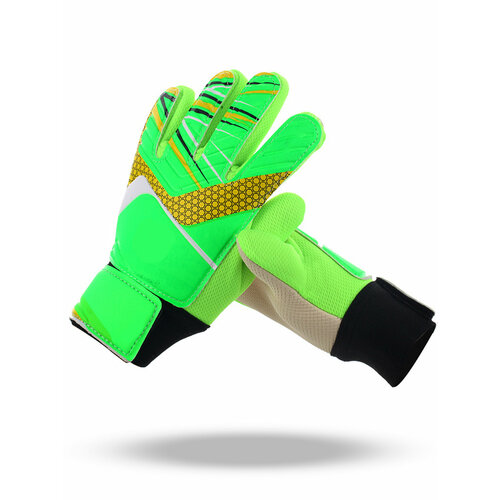 Вратарские перчатки , 2 шт., размер 5, зеленый
