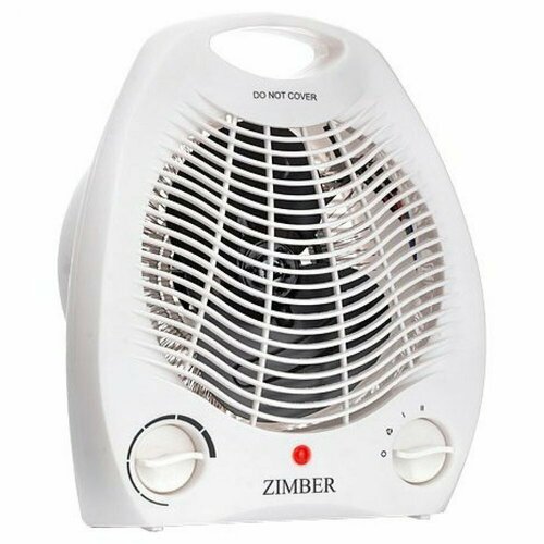 Тепловентилятор электрический для дома напольный, обогреватель с вентилятором ветерок 2000 Вт Zimber, 2 режима, термостат, защита от перегрева