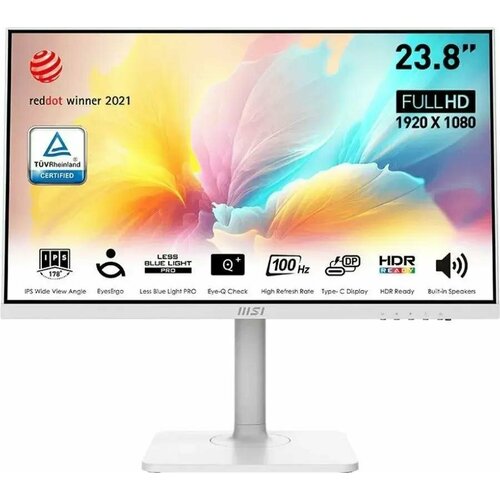 Монитор LCD MSI 23.8" Modern MD2412PW белый (9S6-3PA59H-096)