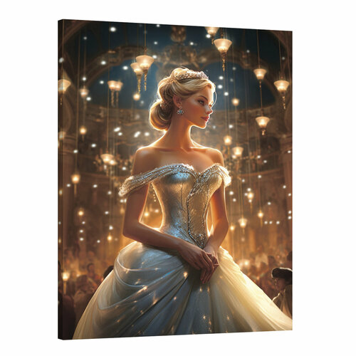 Интерьерная картина 50х70 "Принцесса с жемчугом"
