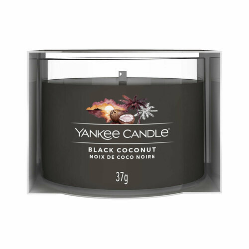 Свеча-мини Черный кокос Black coconut 37 гр / 10часов