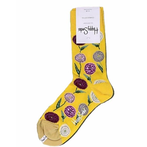 Носки Happy Socks, размер 41-46, фиолетовый, желтый