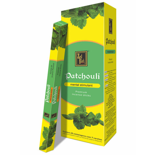 PATCHOULI Premium Incense Sticks, Zed Black (пачули премиум благовония палочки, Зед Блэк), уп. 8 палочек.