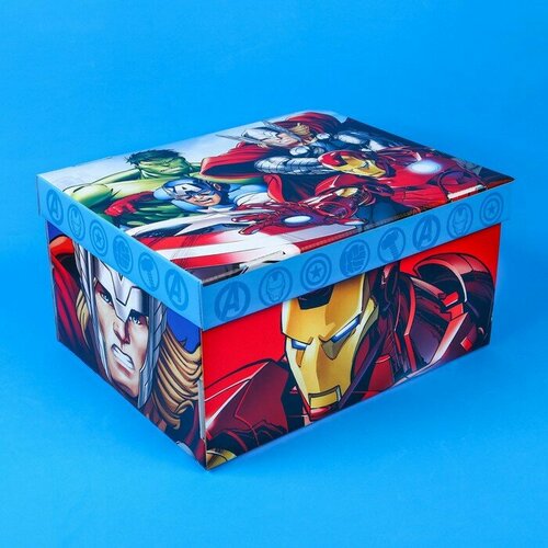 MARVEL Коробка подарочная складная с крышкой, 31 х 25,5 х 16 "Супер-герои", Мстители