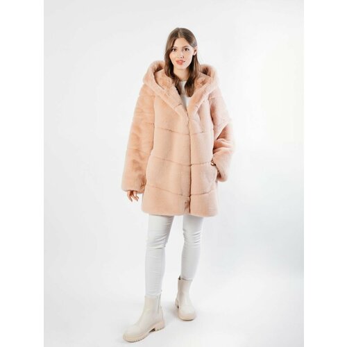 Пальто Original Fur company, размер 48, розовый