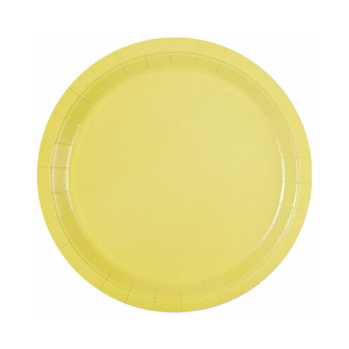 Тарелка пастель Желтая 23 см 6 шт