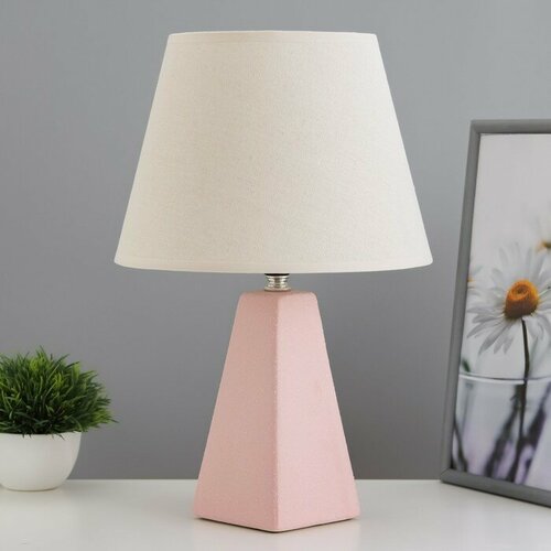 Настольная лампа "Альберта" Е27 40Вт розовый 25х25х36см