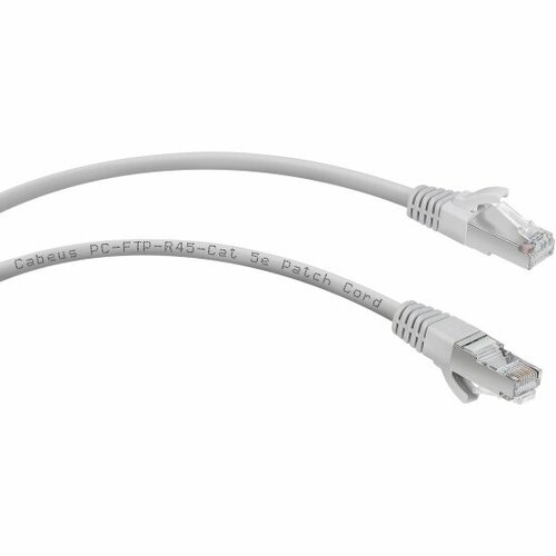 Патч-корд Cabeus F/UTP PC-FTP-RJ45-Cat.5e-3m категория 5е, 2xRJ45/8p8c, экранированный, серый, PVC, 3м