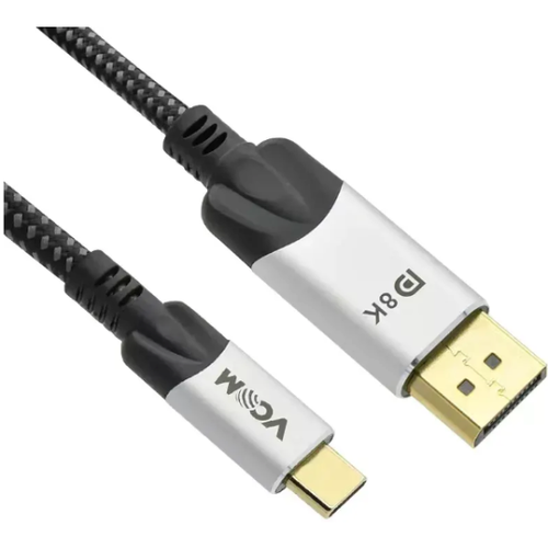 Кабель-адаптер Vcom USB 3.1 Type-Cm DP(m) 8K@60Hz, 1.8m , Alumi Shell