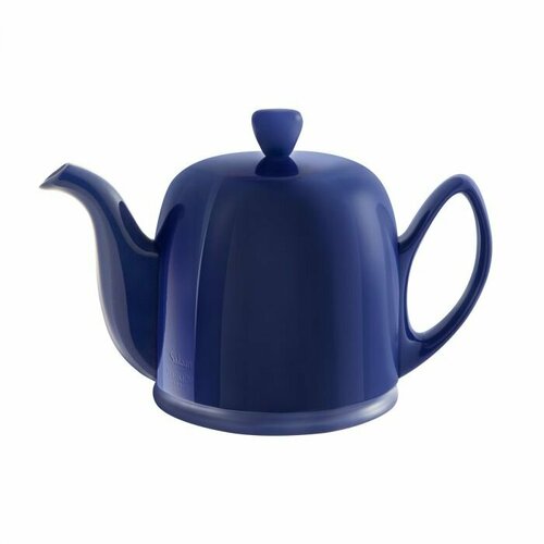 Чайник заварочный на 6 чашек синий с крышкой синего цвета 900 мл фарфор, SALAM Blue Gourmet Monochrome, Guy Degrenne 242324