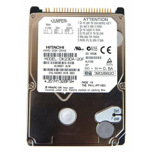 Жесткий диск Hitachi DK23DA-20F 20Gb 4200 IDE 2,5" HDD