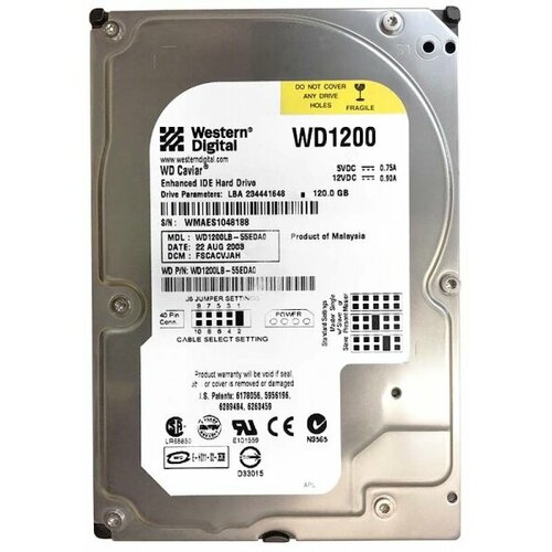 Жесткий диск Western Digital WD1200LB 120Gb 7200 IDE 3.5" HDD
