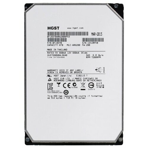 Жесткий диск Hitachi 0F18370 6Tb SAS 3,5" HDD