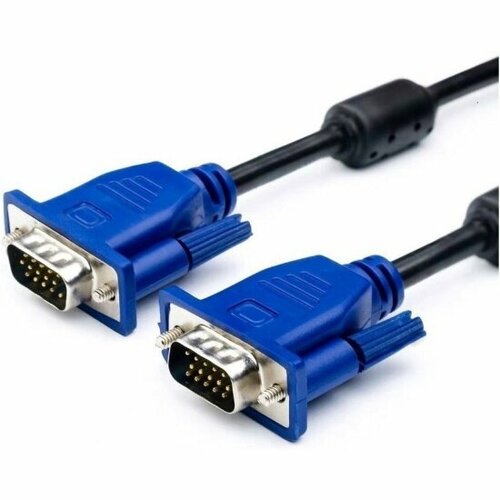 Кабель Bion VGA 15M/15M, экранированный, феритовые кольца, черный, 3м