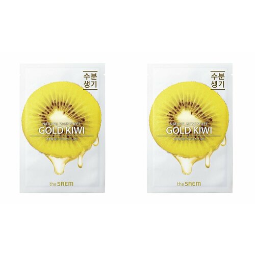 The Saem Маска на тканевой основе Natural Gold Kiwi Mask Sheet 21мл,2 шт
