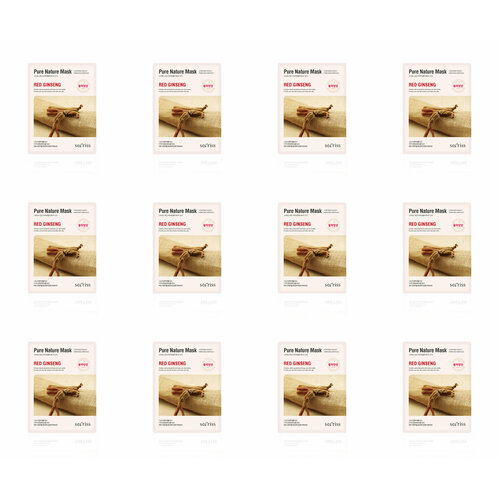 Anskin Маска тканевая Red ginseng, 25 мл, 12 шт