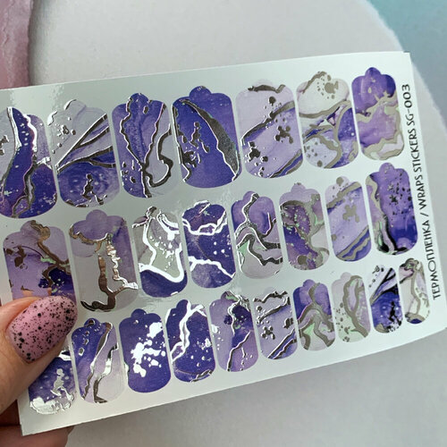 Anna Tkacheva, фольгированные наклейки пленки для дизайна ногтей SG-003