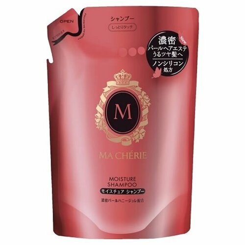 Shiseido ma cherie шампунь для волос увлажняющий, без силикона, с цветочно-фруктовым ароматом, мягкая упаковка, 380 мл.