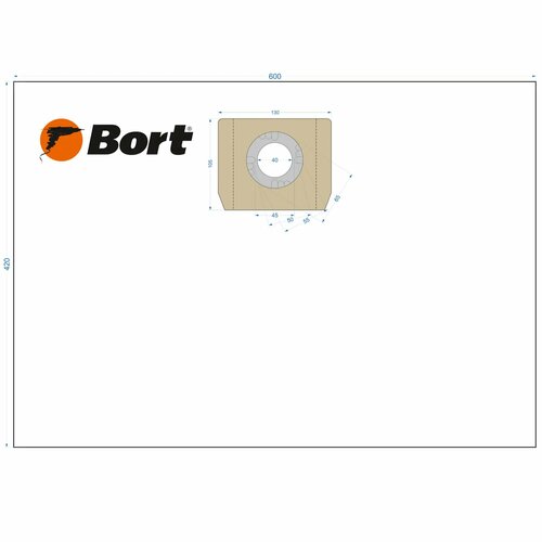 Мешки бумажные для пылесоса Bort BB-06U, 28 л, 5 шт
