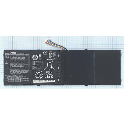 Аккумулятор AP13B3K для ноутбука Acer Aspire V7-482 15V 53Wh (3500mAh) черный