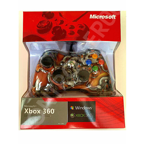 Джойстик (геймпад) проводной для Xbox 360 и PC череп