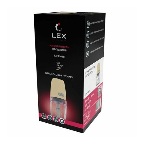 Измельчитель LEX LXFP4311 300Вт чаша 0,6л бежевый