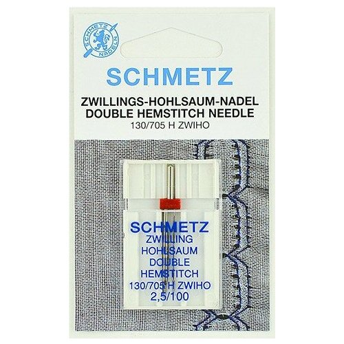 Schmetz Иглы для мережки двойные ZWIHO №100/2.5