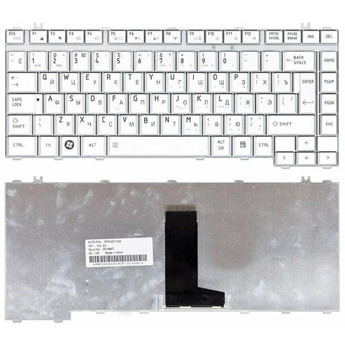 Клавиатура для ноутбука Toshiba NSK-TAE0R серебристая
