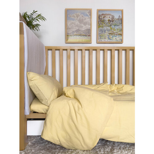Детское постельное белье из вареного хлопка, банановый, простыня 80х160 см