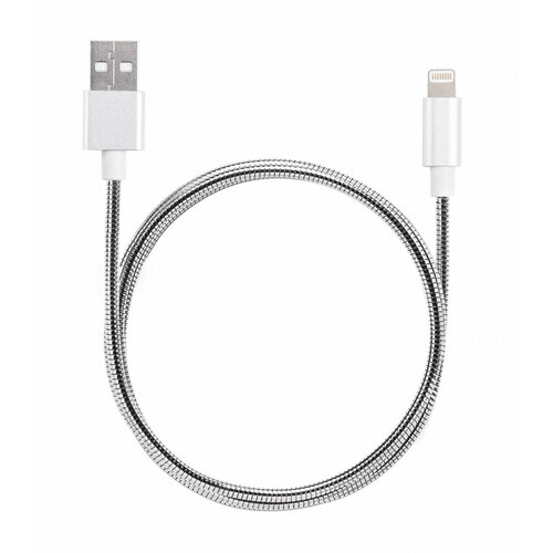 Металлический USB кабель Anchor Evercable Lightning MFi 2.4A OEM 1.2м (Серебристый)