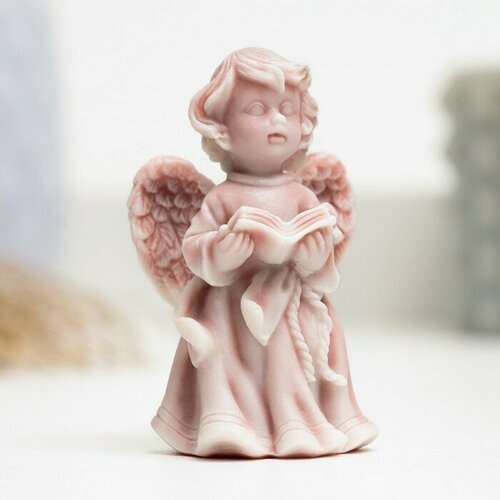 Сувениры из мраморной крошки Фигура "Ангелочек молящийся с книжкой" 6см, микс