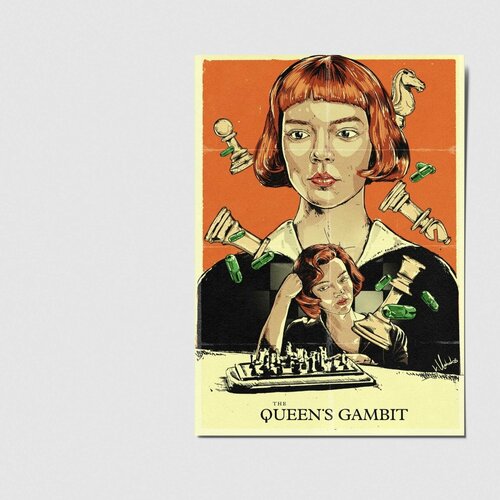 Постер "Ход Королевы", ламинированный, А6 плакат Queen's Gambit