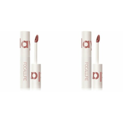 FOCALLURE Помада для губ жидкая суперстойкая Clay Pillowy Soft Liquid Lipstick тон 101, 2 г, 2шт.